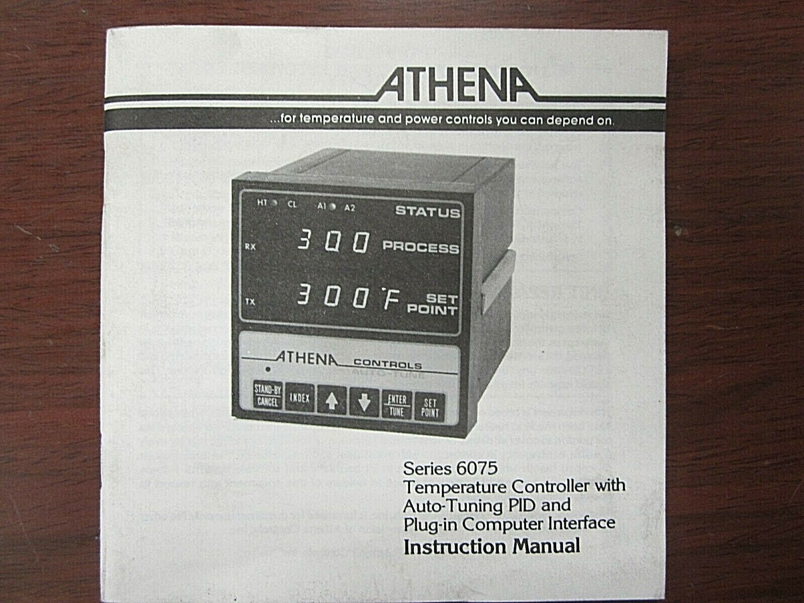 Athena Series 6075 Temperature Controller with Auto-Tuning Instruction ...