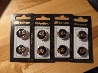 Dill Buttons (1491) Lot Of 4. Made In Germany. 24k Gold Plated. | eBay