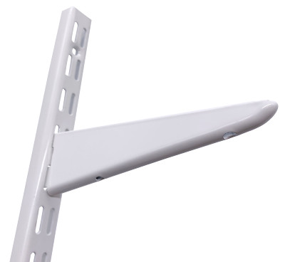 WHITE Twin Slot Shelving UK System Wall Upright Bracket Support ...