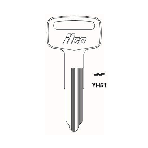 ILCO Key Blank Fits for Yamaha, Kawasaki & Suzuki Motorcycle YH51 (10 ...