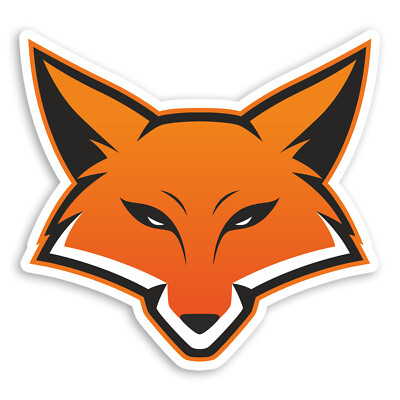 2 x 10cm Cool Red Fox Vinyl Stickers - Ginger Foxes Wild Laptop Sticker ...