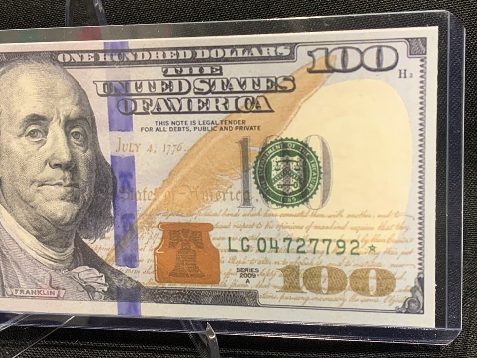 2009 SERIES $100 One Hundred Dollar (STICKER!) STAR NOTE (LG 04727792 ⭐ ...