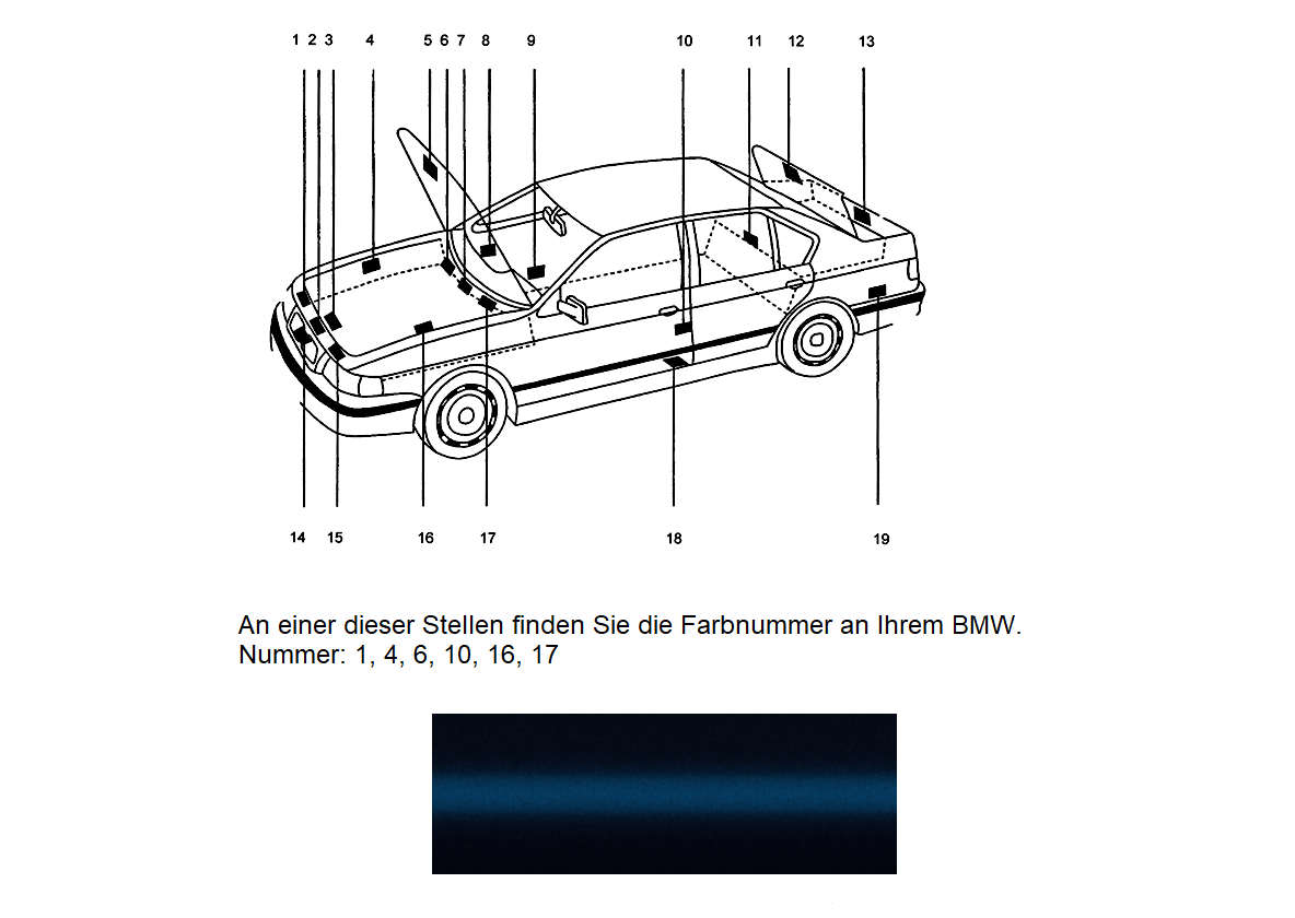 Lackstift Set geeignet für BMW, A76 Tiefseeblau + Klarlack + Anleitung ...