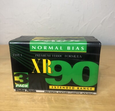 NOS Sealed Pack of 3 Blank Radio Shack XR90 Extended Range Cassettes | eBay
