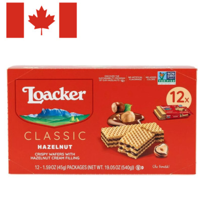 Loacker Classic Hazelnut Wafers with Hazelnut Cream Filling Multipack ...