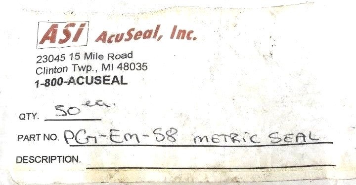 LOT OF 19 NEW ASI ACUSEAL PG-EM-58 METRIC SEAL PG-EM-S8 | eBay