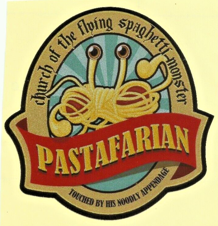Pastafarian Logo Blessed By FSM Pastafarian. Church Of Flying