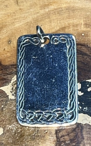 Sterling Silver 925 Dog Tag Pendant - 6 Grams - c 1” | eBay UK