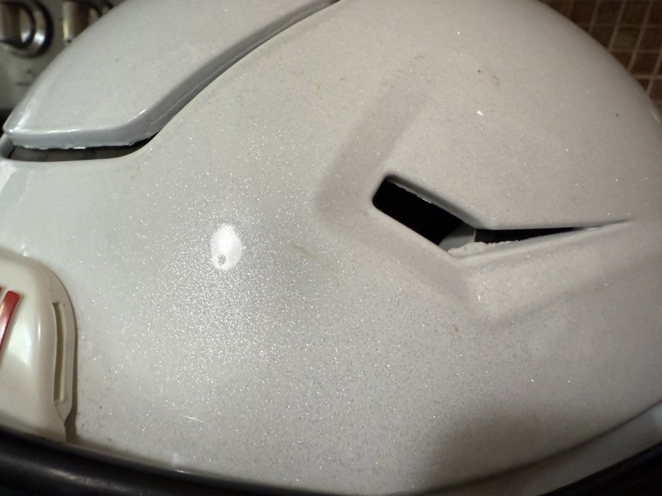 Riddell SpeedFlex Football Helmet Metallic White w/ Facemask Adult ...