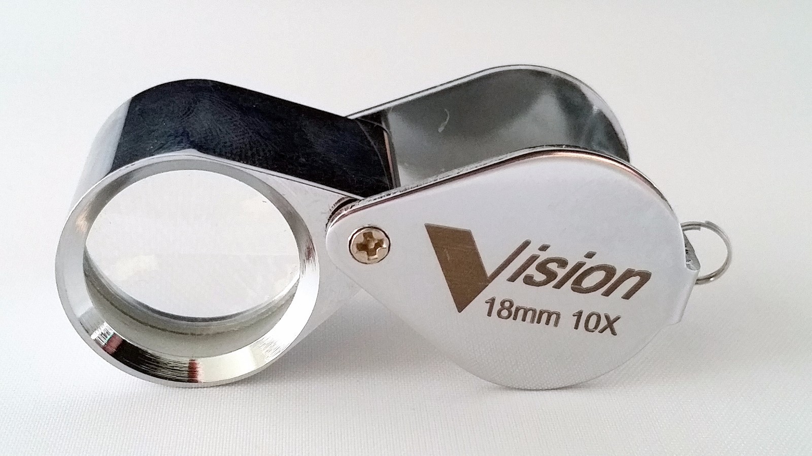 Jewelers Eye Loupe 18mm 10x Chrome Diamond Inspection Gem Magnifier Eye ...