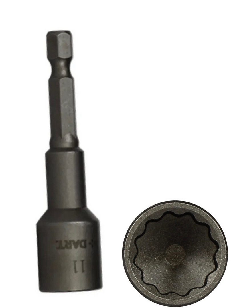 11mm Bi-Hex Tek Screw Driver Cladding & Roofing Bit Adaptor Runner ...