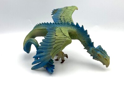 Safari Ltd 2014 WYVERN Blue Green Dragon Figure Fantasy Mythical Figure ...