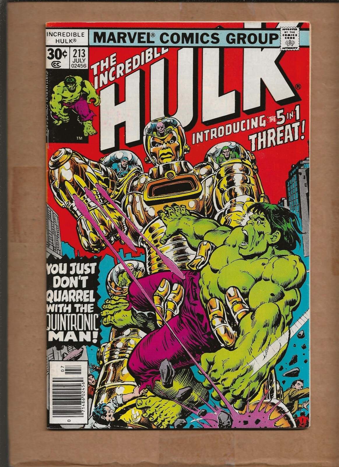 INCREDIBLE HULK #213 MARVEL NEWSSTAND UPC CODE JACK OF HEARTS | eBay