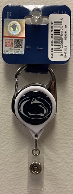 PENN STATE NITTANY LIONS PREMIUM METAL RETRACTABLE ID BADGE HOLDER KEY ...
