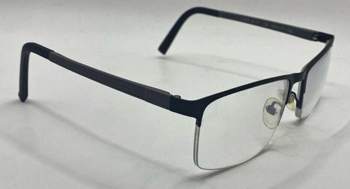 LINK OCCHIALI EYEGLASSES FRAMES ONLY LINK6111-C8 BLACK/GRAY HALF RIM 55 ...