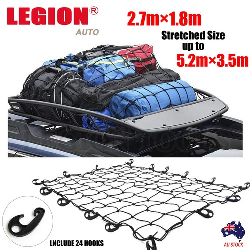 Heavy Duty Cargo Net UTE Trailer Car Net 2.7Mx1.8M Mesh Bungee Cord ...