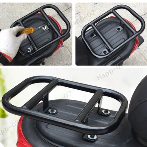 Motorcycle Rear Metal Tail Fin Electric Bike Shelf Strong Luggage Rack ...