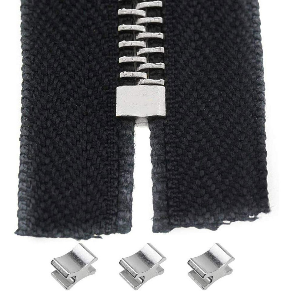 10/123PC Zipper Repair Kit Metal Retainer Insertion Pin Zipper Top ...