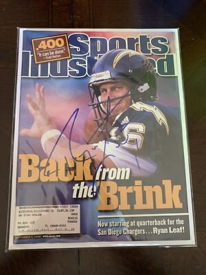 ryan leaf Autographed sports illustrated Signed Chargers | eBay