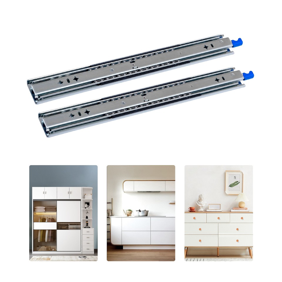 Heavy Duty 1Pair Drawer Slides w/Lock 20"-40"Full Extension Ball ...