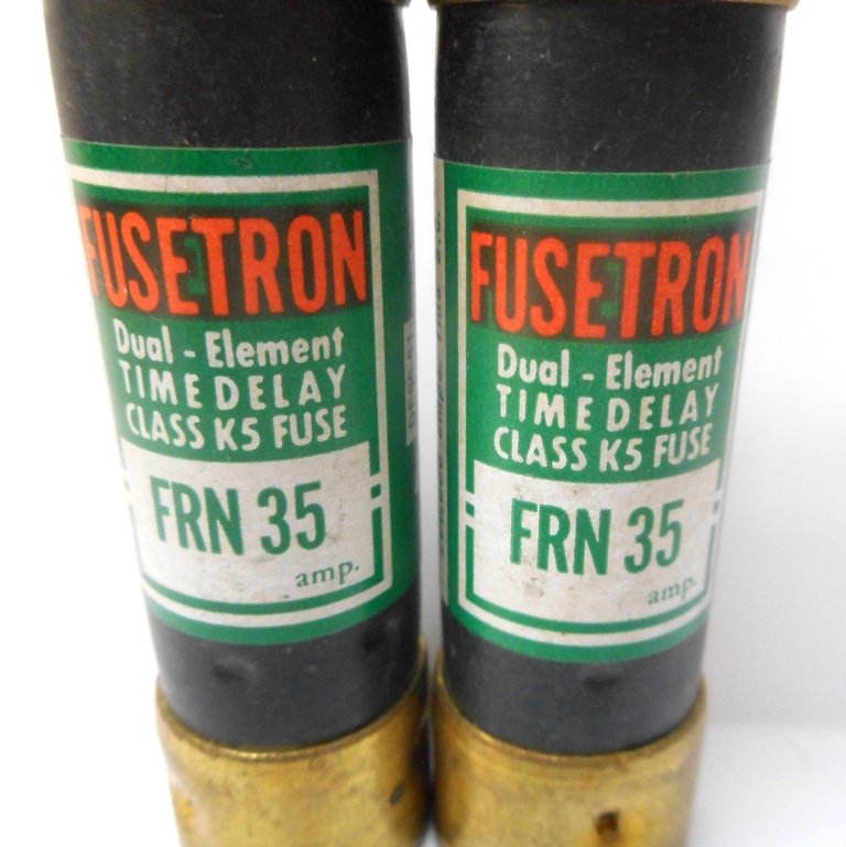 FUSETRON, DUAL ELEMENT TIME-DELAY FUSE, FRN 35, CLASS RK5 FUSE, 35 AMP ...