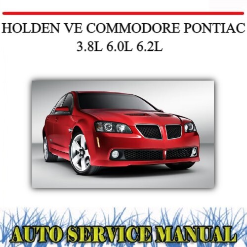 HOLDEN VE COMMODORE PONTIAC 3.8L 6.0L 6.2L WORKSHOP, OWNER & WIRING ...