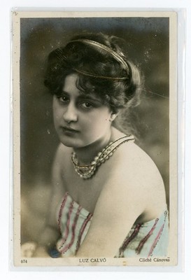 Postcard RPPC Luz Calvo Spanish Actress Glamour Portrait Cliché Cánovas ...
