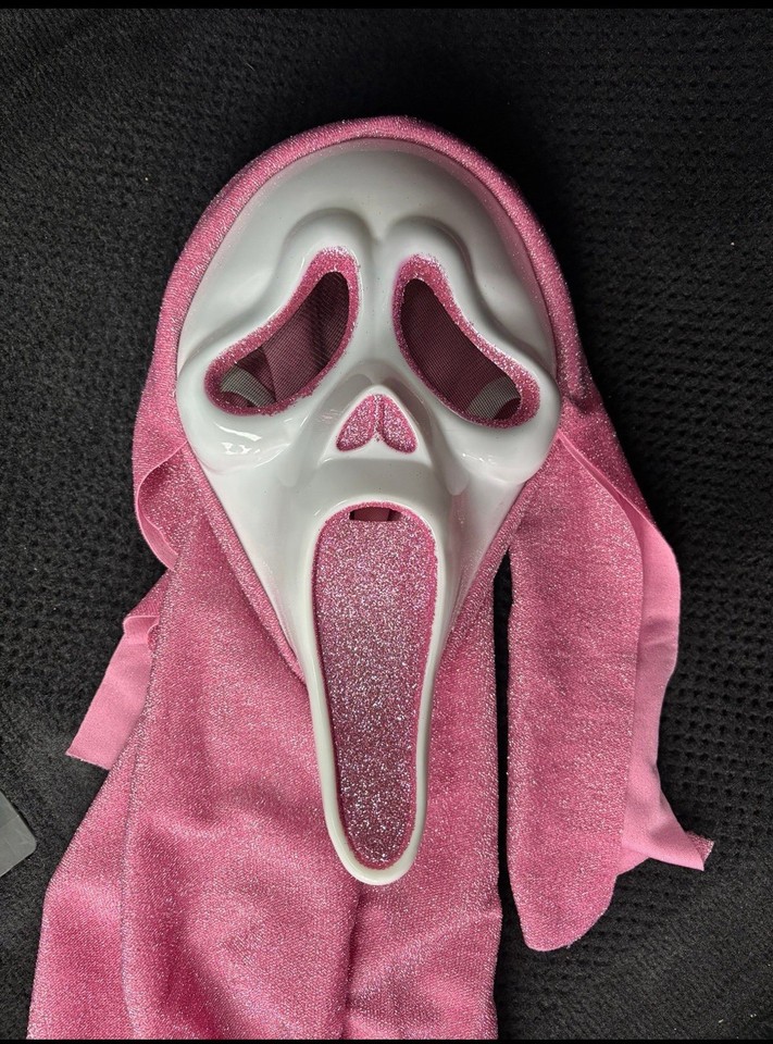 Scream Ghost Face Pink Glitter Mask Officially Licensed Fun World ...