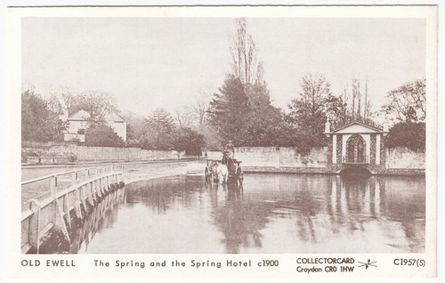 Surrey; Old Ewell, The Spring & The Spring Hotel Repro PPC, Pamlin ...