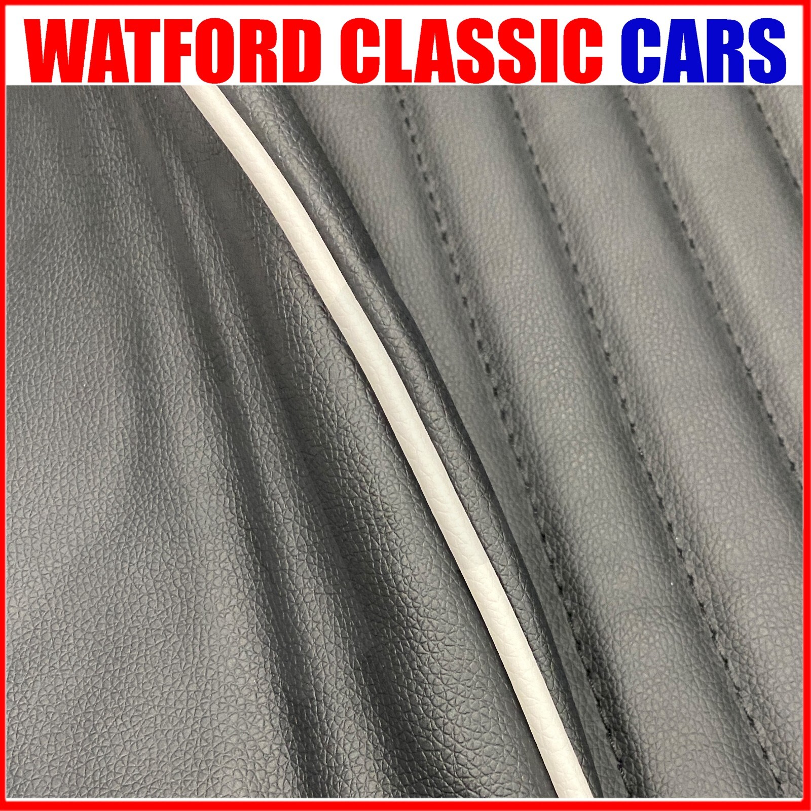 Triumph Spitfire & GT6 Seat Covers 1 Pair Black/White Vinyl with ...