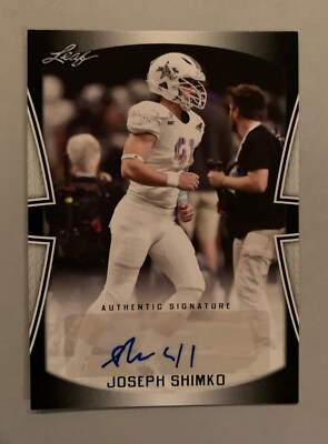 JOSEPH SHIMKO North Carolina State 2019 Leaf All-American Certified ...