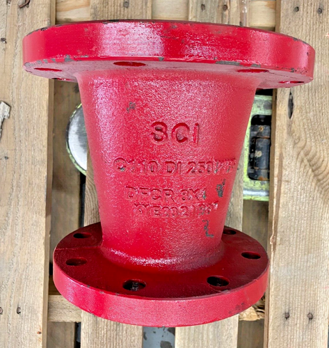 Concentric Reducer 6" x 4" Class 150 Flanged End, Ductile Iron, 250-psi ...