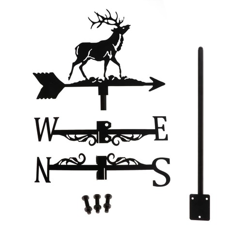 Buck Shape Weathervane Farmhouse Weather Vane Wind Direction Indicator ...