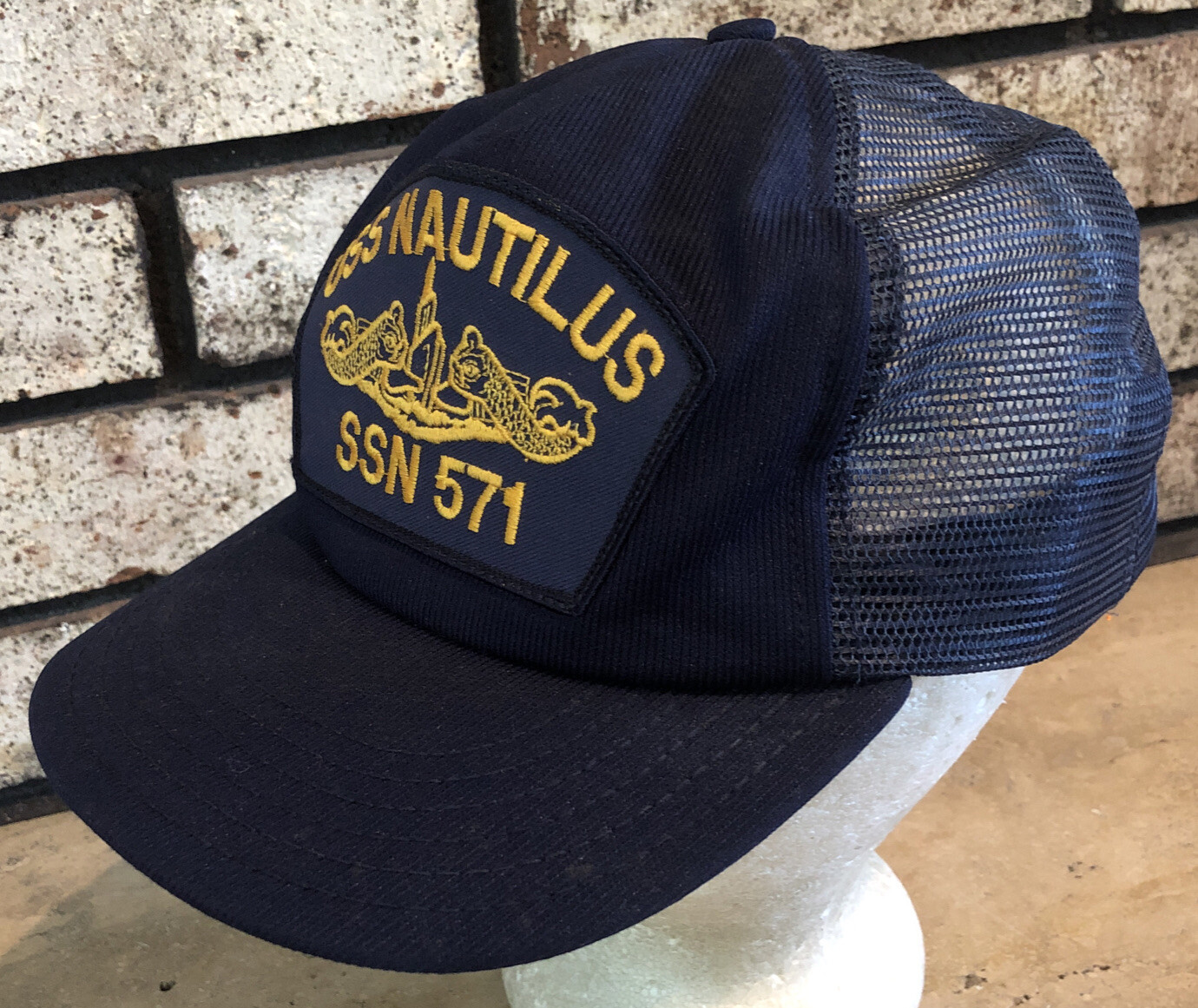 USS Nautilus SSN 571 Mesh Foam Embroidered Patch SnapBack Hat Cap vtg ...