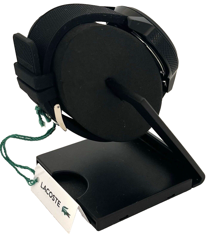 LACOSTE 12.12 CHRONOGRAPH BLACK WATCH WITH BLACK SILICON BAND 2010972 ...