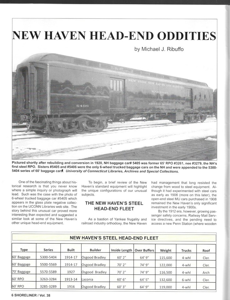 Shoreliner Magazine Vol.38 No.2 New Haven Head End Oddities Signal Towers U25B | eBay