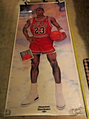 Michael Jordan Life-sized Growth Chart Chicago Bulls Chevy Dealer ...