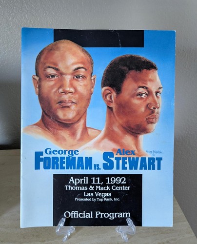 George Foreman vs. Alex Stewart • April 11, 1992 Official Program | eBay