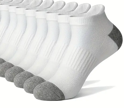 5 Pairs Mens Mid Cut Ankle Quarter Athletic Casual Sport Cotton Socks ...