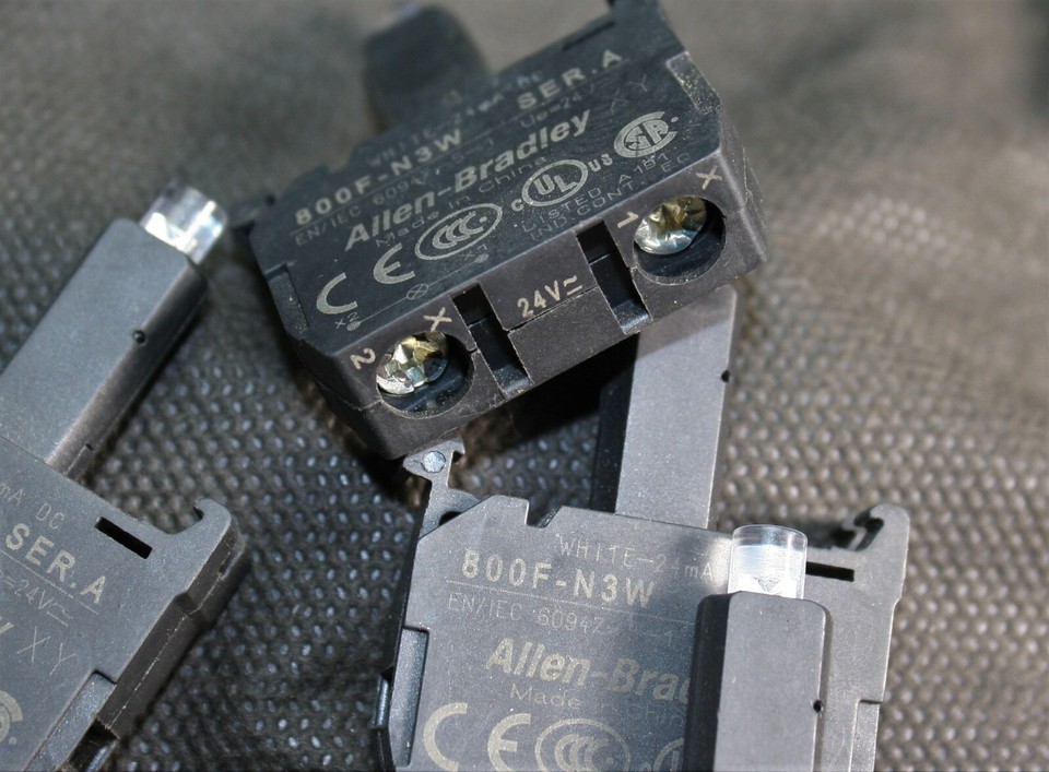 One AB Allen-Bradley 800F-N3W Integrated White LED Contact Block 22MM ...