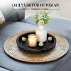 Black Round Decorative Coffee Tray Wooden Trays for Coffee Table ...