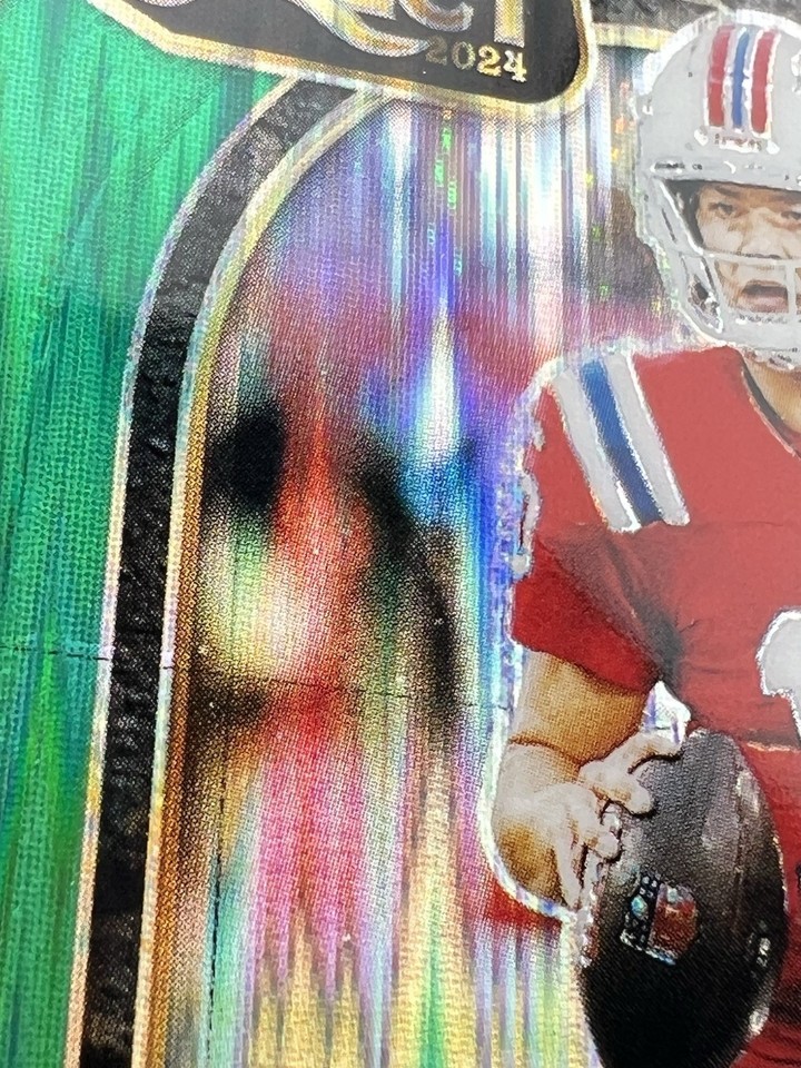 2024 Panini Select Club Level Drake Maye #218 Black Green Shock Prizm ...