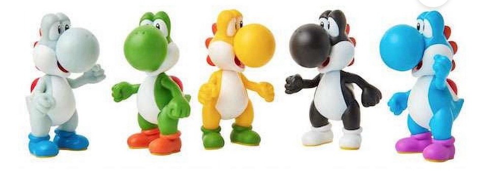 Super Mario World of Nintendo 2.5 Inch Yoshi Figure 5-Pack | eBay