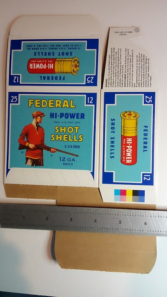 FEDERAL "HI-POWER" RETRO SHELL BOX, BRAND NEW/NEVER USED/ UNFOLDED and ...