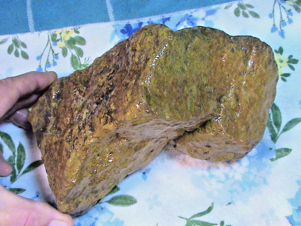 A+ Gold Leaf Jasper Agate, 100% Natural Lapidary Rock, 7 LBS, 3 OZ ...