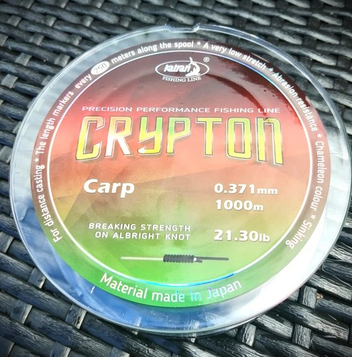 KATRAN CRYPTON CARP FISHING LINE 0,371mm, 21.30LB, 1000M 4400022313571 ...
