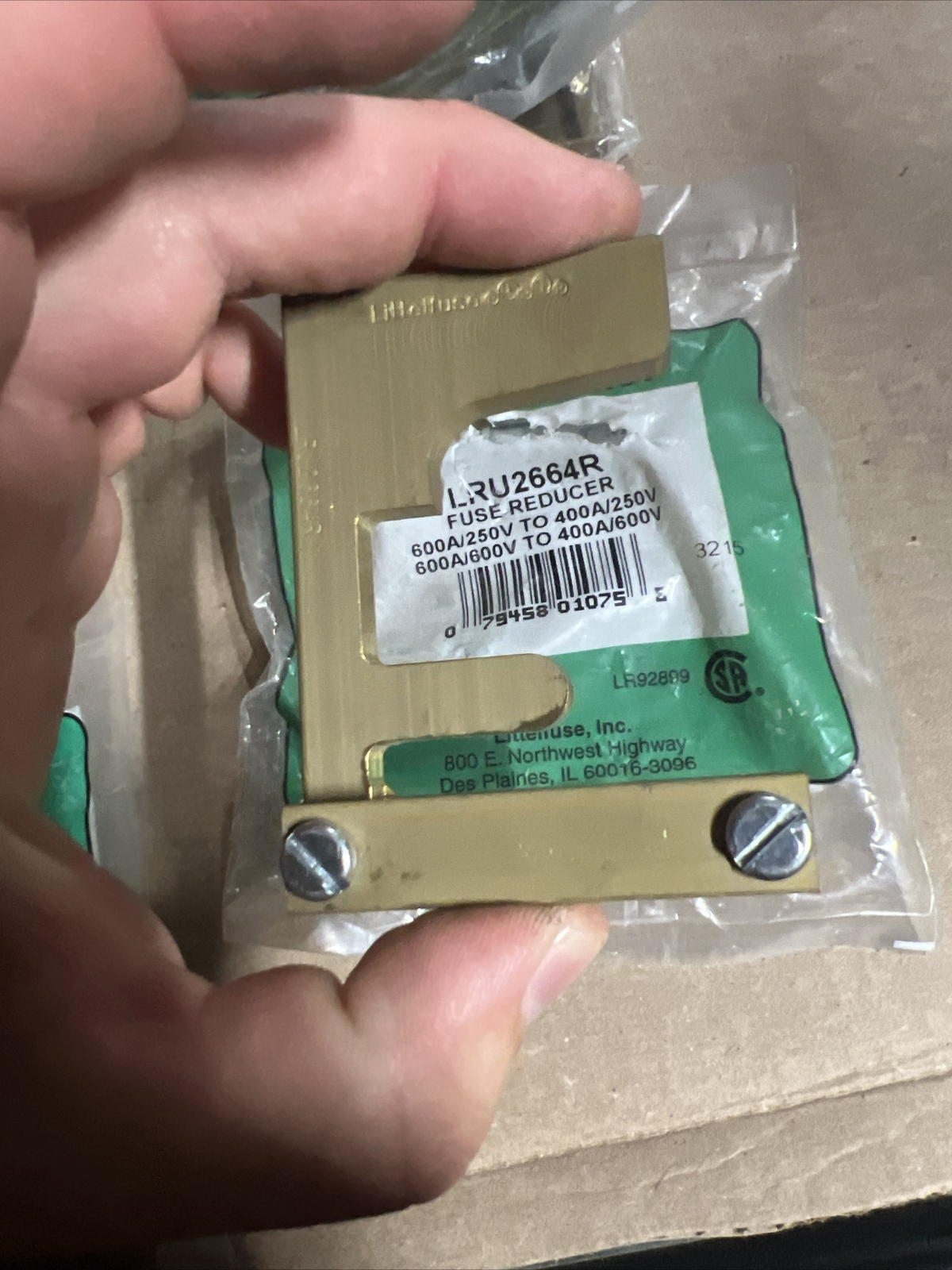 Littelfuse LRU2664R Fuse Reducer 400a to 600a 600 Volts for sale online ...