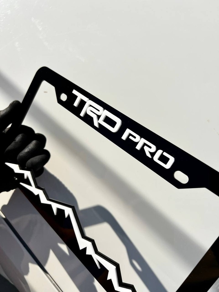 TRD PRO LICENSE PLATE FRAME TOYOTA ACCESSORY FRONT REAR TAG HOLDER ...