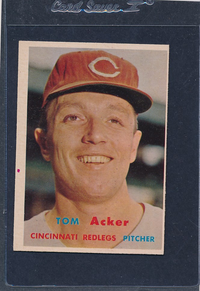 1957 Topps #219 Tom Acker Reds VG/EX 57T219-111515-5 | eBay