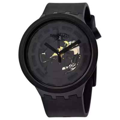 Swatch Bioceramic Quartz Black Dial Men's Watch SB03B100 | eBay